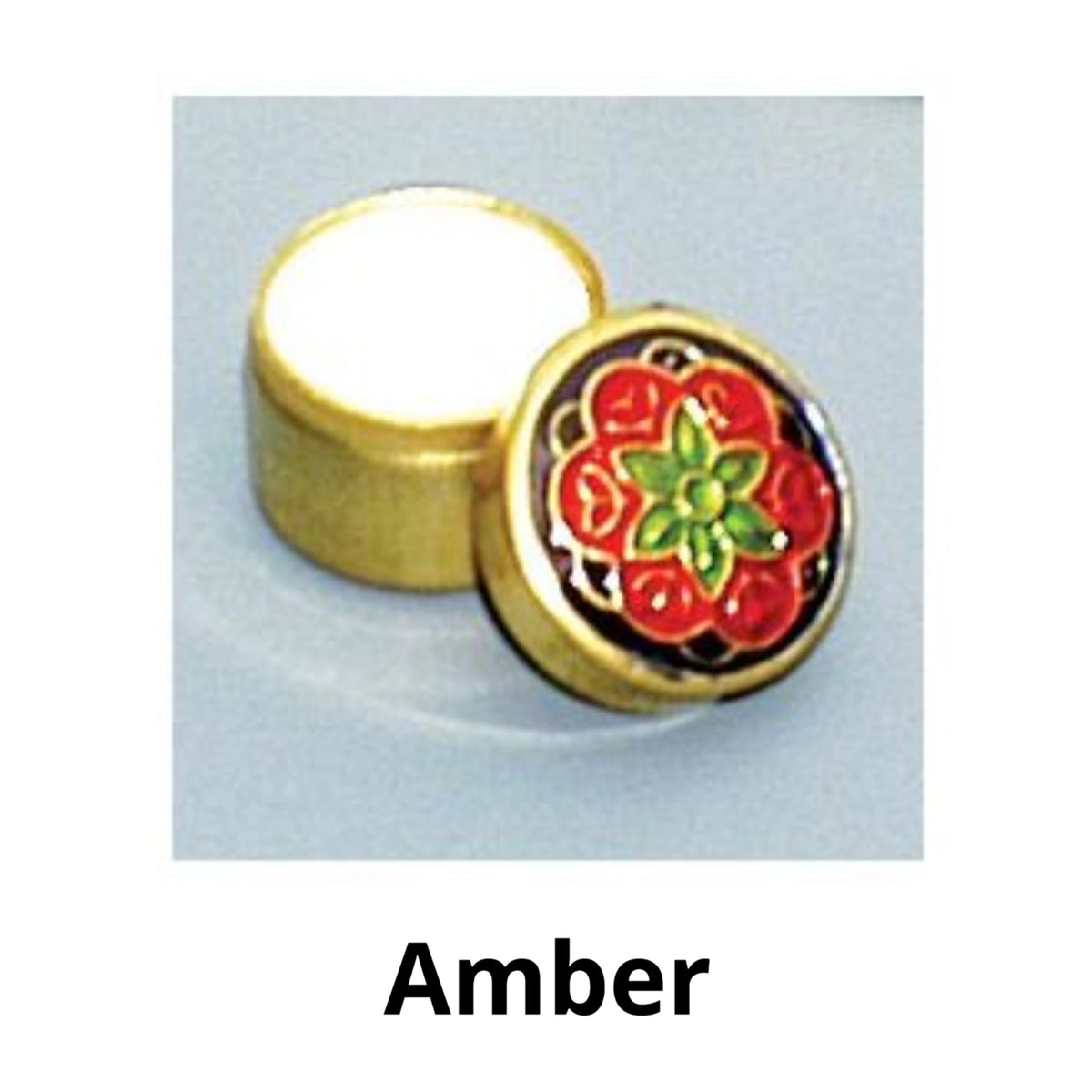 Amber Solid Perfume in Cloisonné Brass Jar – Song of India